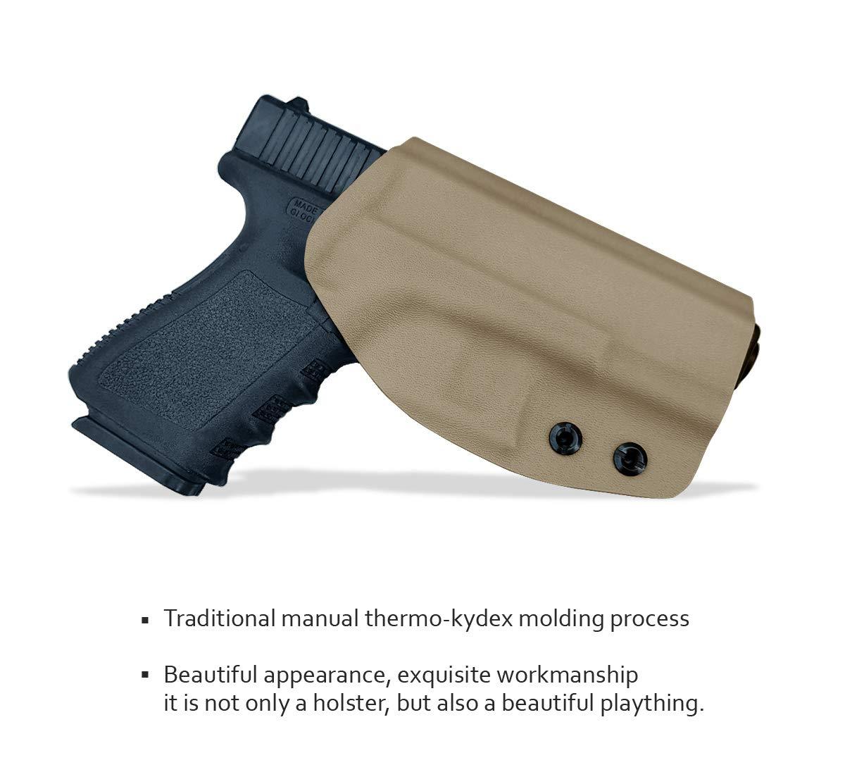 Glock 19 Holster OWB Kydex For Glock 19 19x / Glock 23 25 32 45 / Glock 17 22 31 / Glock 26 27 ...